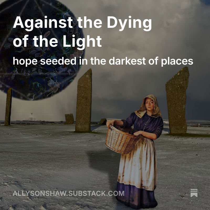 Against the Dying of the light – Allyson Shaw, Author of Ashes and Stones